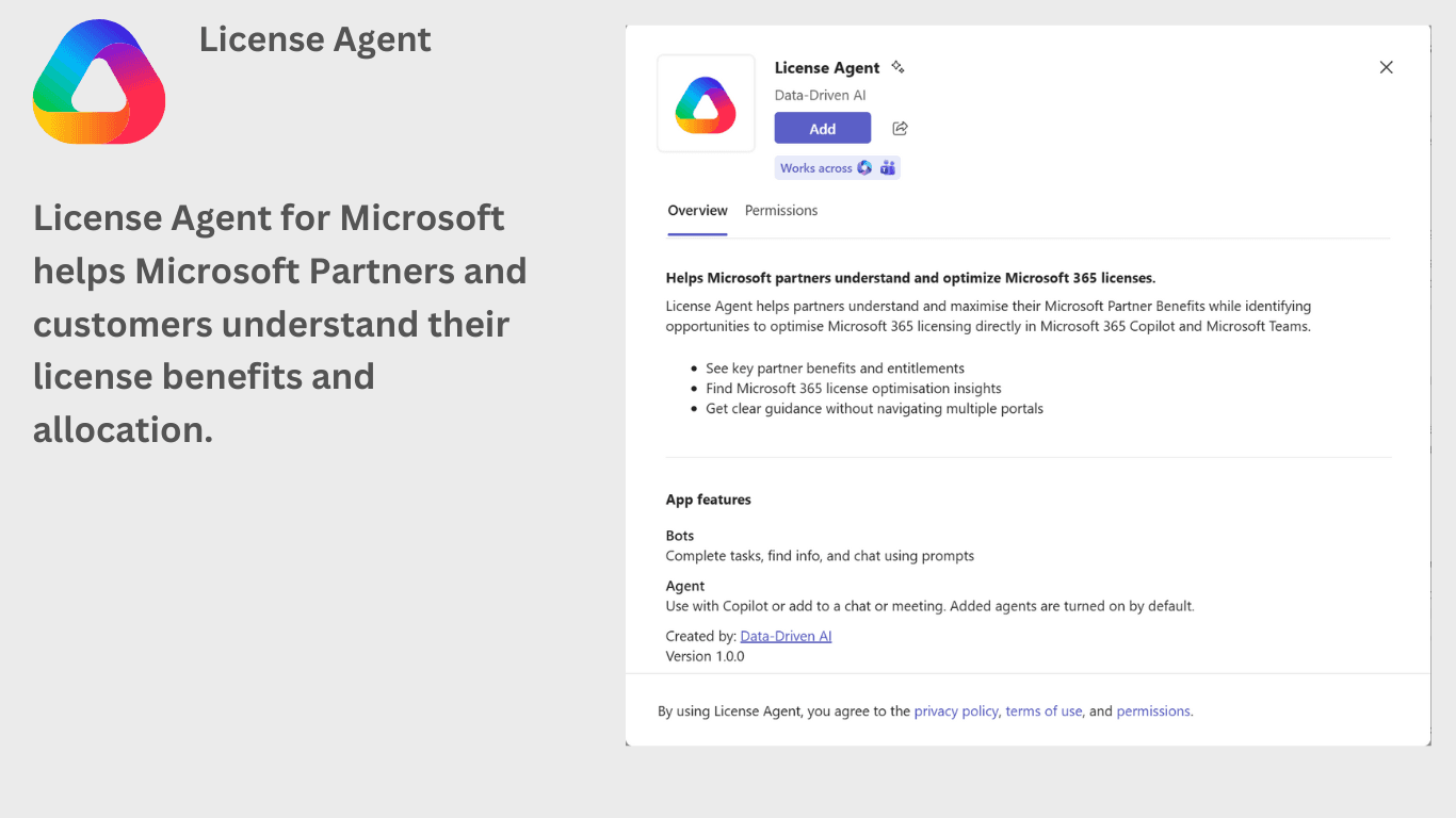 License Agent • Data-Driven - Driving innovation with AI